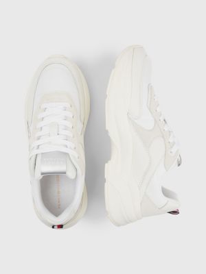 Elevated Chunky Monogram Runner Trainers White Tommy Hilfiger