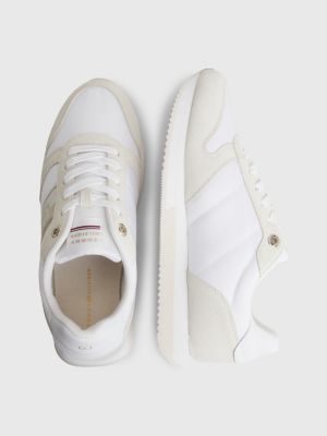 Scarpe Running Con Mix Di Texture Bianco Tommy Hilfiger