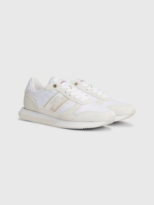 Hardloopsneaker Met Gemengde Panelen Wit Tommy Hilfiger