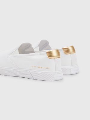 Essential Slip On Accent Trainers White Tommy Hilfiger