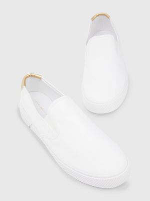 Sneakers Essential Senza Lacci Con Logo Bianco Tommy Hilfiger