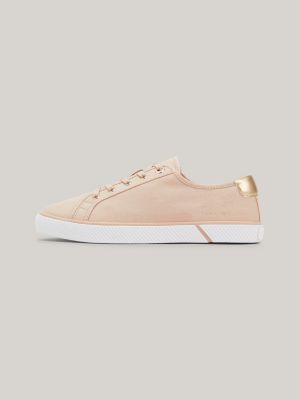 Lace Up Sneaker Mit Metallic Detail Rosa Tommy Hilfiger