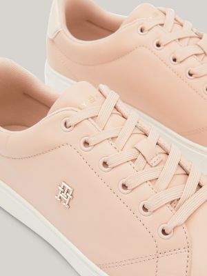Baskets Elevated Essential En Cuir Rose Tommy Hilfiger