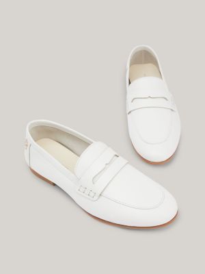Mocassini Casual In Pelle Bianco Tommy Hilfiger
