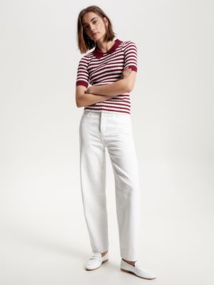 Mocassini Casual In Pelle Bianco Tommy Hilfiger