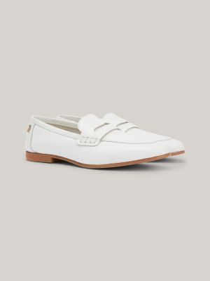Mocassini Casual In Pelle Bianco Tommy Hilfiger
