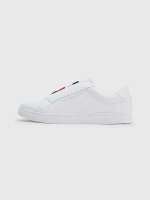 Slipper Sneaker Aus Leder Mit Cupsole Weiß Tommy Hilfiger