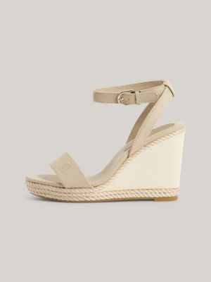 Rope Detail High Wedge Sandals Khaki Tommy Hilfiger