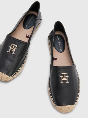 Essential Leather Espadrilles Black Tommy Hilfiger