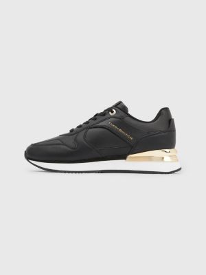 Elevated Metallic Runner Trainers Black Tommy Hilfiger