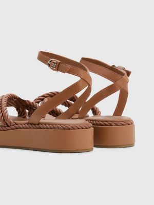 Sandali Con Dettagli In Corda Marrone Tommy Hilfiger
