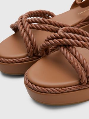 Sandali Con Dettagli In Corda Marrone Tommy Hilfiger