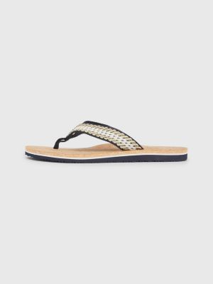 Cork Webbing Flip Flops Blue Tommy Hilfiger