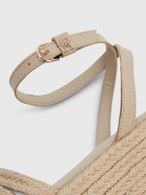 Sandali Espadrillas Essential Con Suola Alta Khaki Tommy Hilfiger