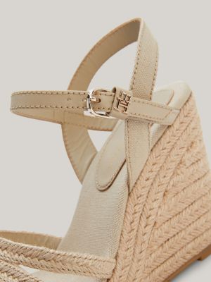 Essential High Wedge Sandals Khaki Tommy Hilfiger