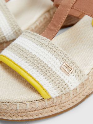 Sandali Espadrillas Alluncinetto Con Plateau Khaki Tommy Hilfiger