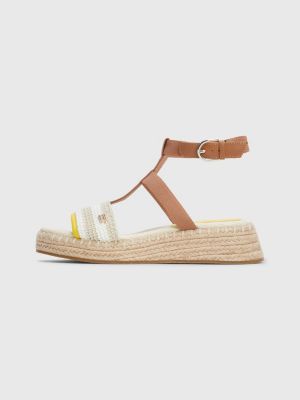 Sandali Espadrillas Alluncinetto Con Plateau Khaki Tommy Hilfiger