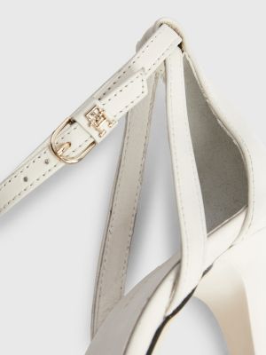 High Heel Leather Sandals Beige Tommy Hilfiger