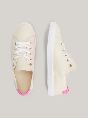 Baskets Essential En Toile Beige Tommy Hilfiger