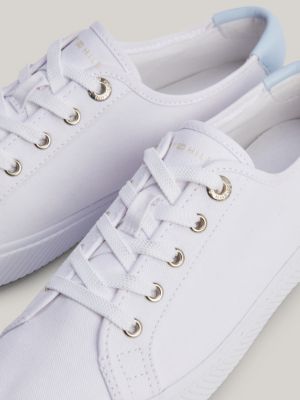 Essential Canvas Trainers White Tommy Hilfiger