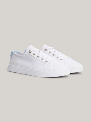 Essential Canvas Trainers White Tommy Hilfiger