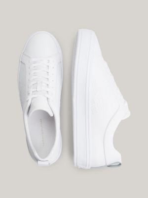 Embossed Monogram Trainers White Tommy Hilfiger