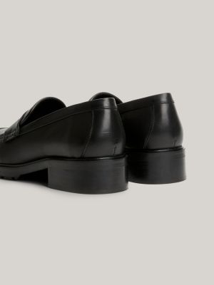 Mocassins Iconic En Cuir Noir Tommy Hilfiger