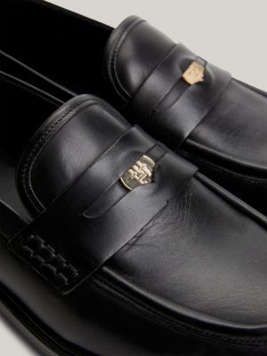 Mocassins Iconic En Cuir Noir Tommy Hilfiger