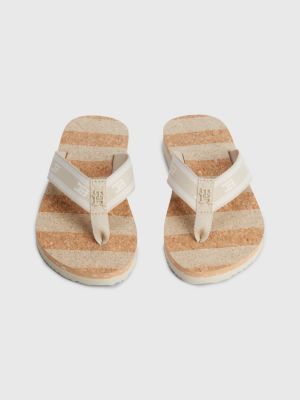 Monogram Webbing Straps Flip-Flops | KHAKI | Tommy Hilfiger
