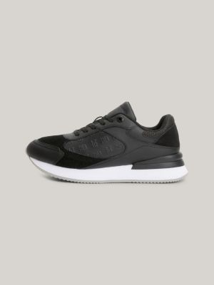 Baskets De Running Elevated à Monogramme Noir Tommy Hilfiger