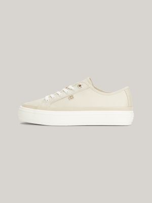 Essential Flag Canvas Trainers Khaki Tommy Hilfiger