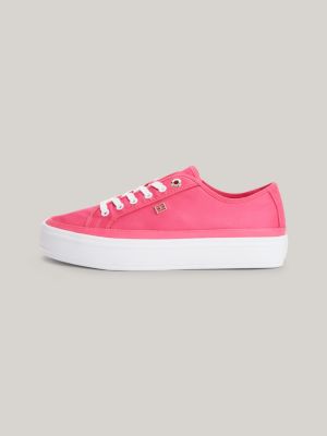Essential Canvas Sneaker Mit Flag Rosa Tommy Hilfiger