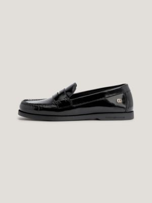 Mocassins Essential En Cuir Noir Tommy Hilfiger