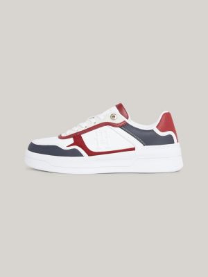 Essential Th Monogram Basketbalsneakers Blauw Tommy Hilfiger