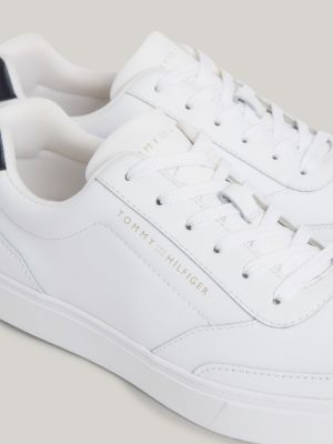 Elevated Reflektierender Ledersneaker Weiß Tommy Hilfiger