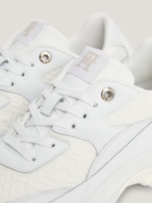 Baskets Mi Montantes Chunky Th Monogram Blanc Tommy Hilfiger