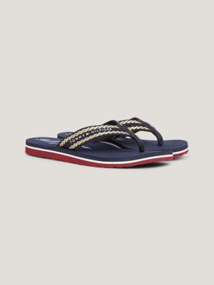 Stripe Webbing Flip Flops Blue Tommy Hilfiger