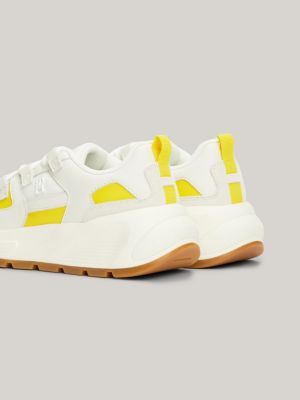 Baskets De Running En Cuir Premium Jaune Tommy Hilfiger
