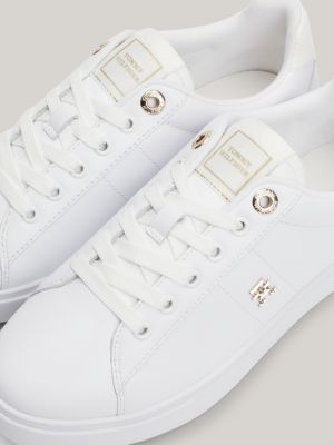 Baskets Elevated En Cuir Blanc Tommy Hilfiger