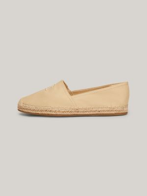 Flatform Espadrille Mit Stickerei Beige Tommy Hilfiger