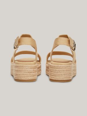 Rope Wedge Espadrille Sandals Beige Tommy Hilfiger