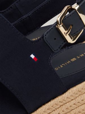 Rope Wedge Espadrille Sandals Blue Tommy Hilfiger