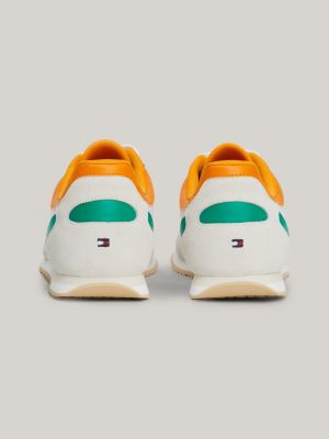 Heritage Wildleder Sneaker Im Runner Stil Weiß Tommy Hilfiger