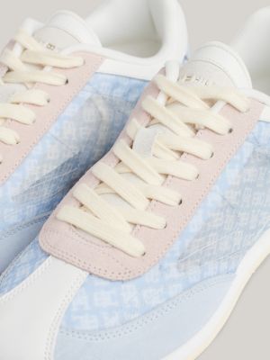 Th Monogram Heritage Runner Trainers Blue Tommy Hilfiger
