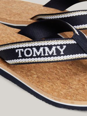 Hilfiger Monotype Flip Flops Blue Tommy Hilfiger