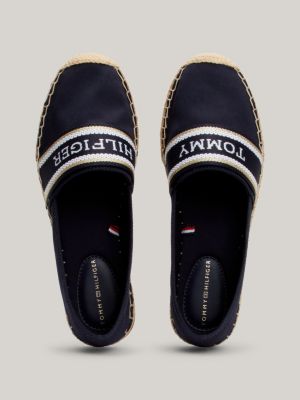 Hilfiger Monotype Logo Webbing Espadrilles Blue Tommy Hilfiger