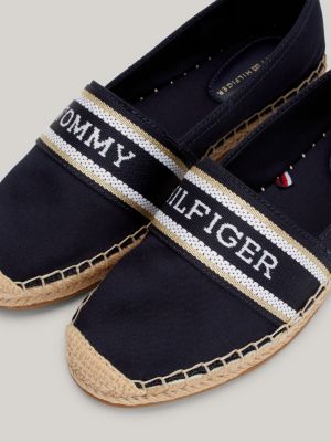 Hilfiger Monotype Logo Webbing Espadrilles Blue Tommy Hilfiger