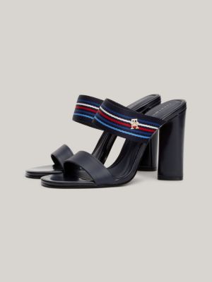 Sandaal Met Blokhak En Signature Streep Blauw Tommy Hilfiger