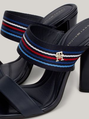 Sandaal Met Blokhak En Signature Streep Blauw Tommy Hilfiger
