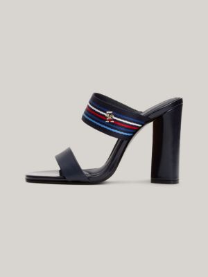 Sandaal Met Blokhak En Signature Streep Blauw Tommy Hilfiger